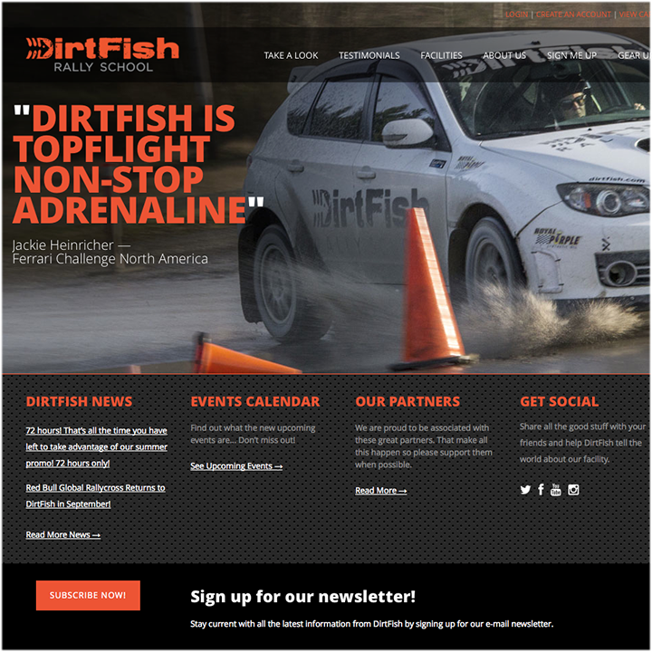 V2Works Launches New Website for DirtFish Rally School - V2Works ...