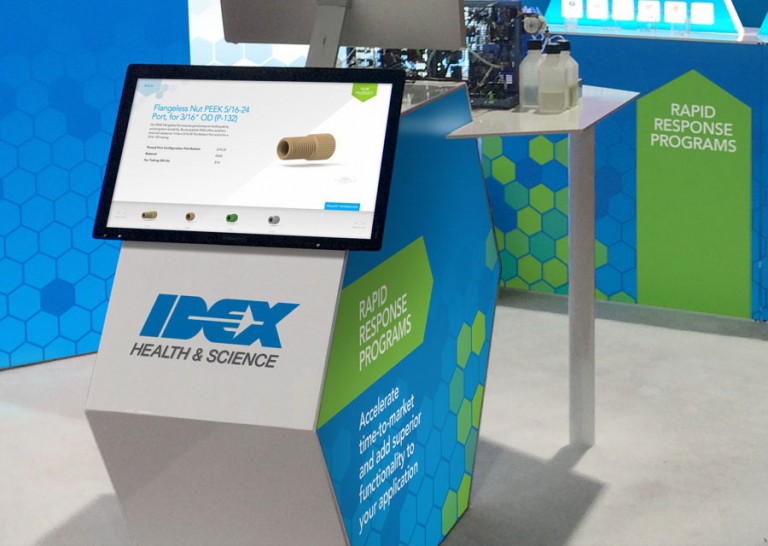 IDEX Health & Science Touch Screen Kiosk - V2Works | Brandgineering by ...